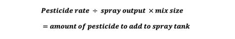 Pesticide Mixing And Sprayer Calibration Equations