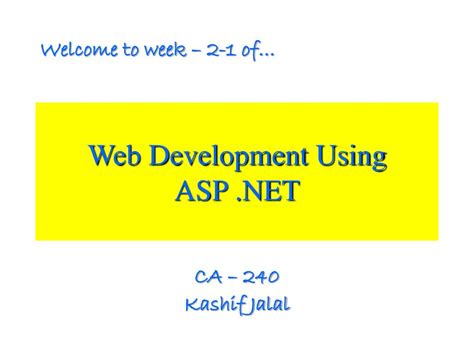 Ppt Web Development Using Asp Net Powerpoint Presentation Free