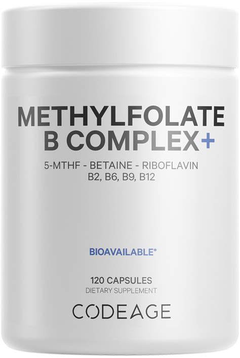 Codeage Methylfolate B Complex Supplements 5 Mthf Methylcobalamin 1 Health Online