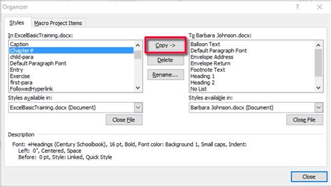 Copy Styles Between Documents In Word