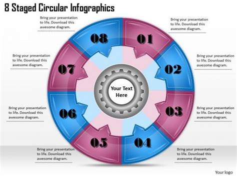 Timeline Ppt Template Staged Circular Infographics