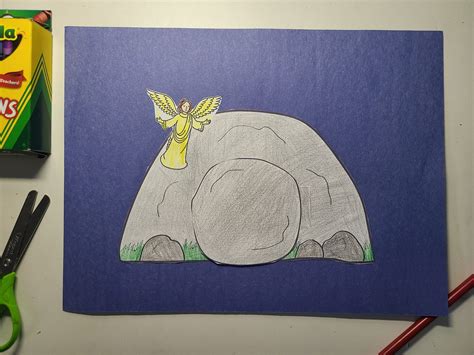 Easter Resurrection Color Cut And Paste Free Printable