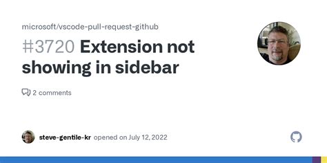 Extension Not Showing In Sidebar · Issue 3720 · Microsoftvscode Pull Request Github · Github