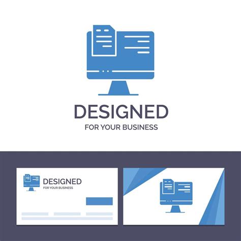 Creative Business Card And Logo Template Computer File Education Online Vector Illustration
