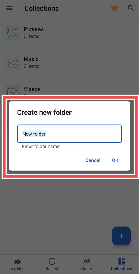 Create A Folder In Mobidrive On Android Mobisystems