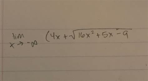 Solved Find The Limit Of The Following Chegg