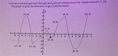 solved 1 given a function g x such that g x and g′ x are