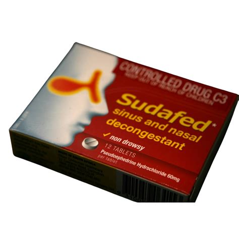 Sudafed Sinus And Nasal Decongestant 60mg 12 Tablets