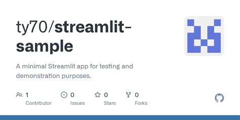 Streamlit Sample Readme Ja Md At Main · Ty70 Streamlit Sample · Github