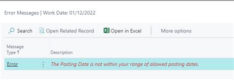 Dynamics 365 Business Central Method And Explanation To Assist Troubleshooting The Message