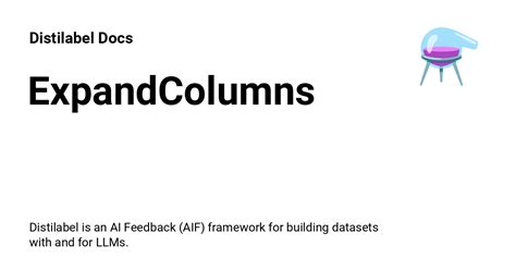 Expandcolumns Distilabel Docs