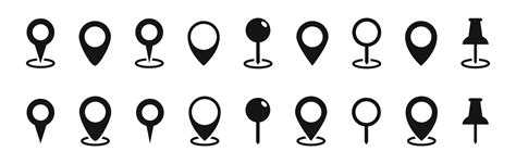 premium vector map pin location pointer vector icon set positioning