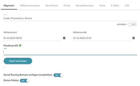 Anleitung Code Promotion Erstellen Happy Contests Online Marketing Toolbox