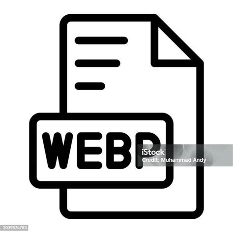 Webp 아이콘 개요 스타일 디자인 이미지 파일입니다 이미지 확장자 형식 파일 형식 아이콘입니다 벡터 일러스트 레이 션 0명에 대한 스톡 벡터 아트 및 기타 이미지 Istock