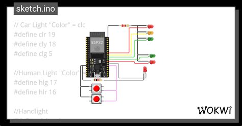 Traffic Lights Wokwi Esp32 Stm32 Arduino Simulator
