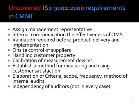 PPT The Comparison Of ISO And CMMI DEV V PowerPoint Presentation ID