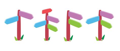 Colorful Direction Signs 65841173 Vector Art At Vecteezy