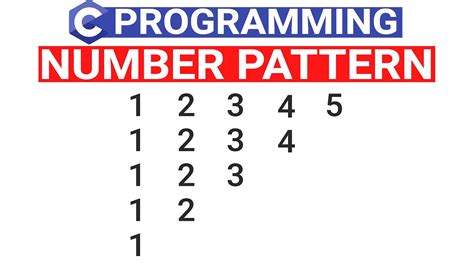 Pattern Program In C Number Pattern Using C Program 25 C