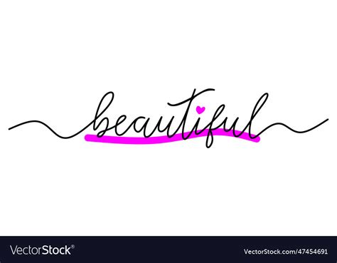 One Continuous Line Drawing Typography Art Vector Image