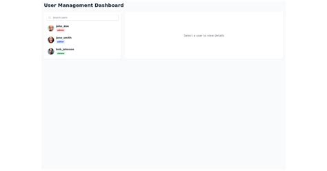 User Management Dashboard Free React Tailwind Component