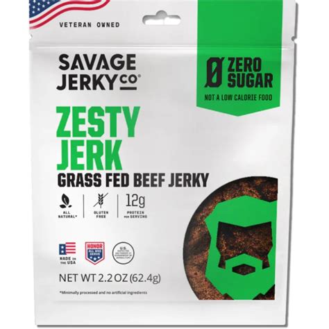Savage Jerky Co Zesty Jerk Beef Jerky 22 Oz Jerkygent
