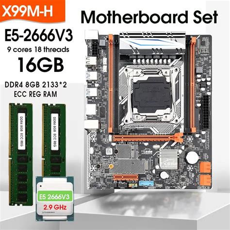 Xeon Motherboard Combo Kit Set Intel E5 2666 V3 16gb 2x8g Ddr4 2133mhz