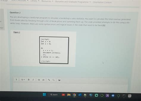 Solved You Are Developing A Javascript Program To Simulate A