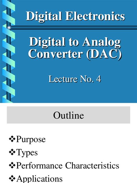Lec 4 Dac Pdf Digital To Analog Converter Linearity