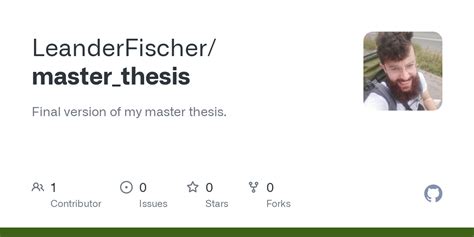 Github Leanderfischermasterthesis Final Version Of My Master Thesis