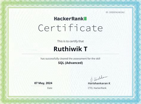 Hackerrank Codingskills Problemsolving Ruthiwik T