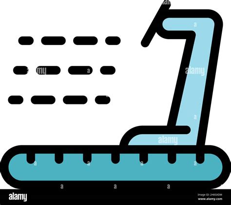 Treadmill Icon Outline Treadmill Vector Icon Color Flat Isolated Stock Vector Image Art Alamy