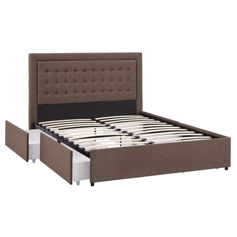 Tufted Upholstered Storage Platform Bed Aptdeco