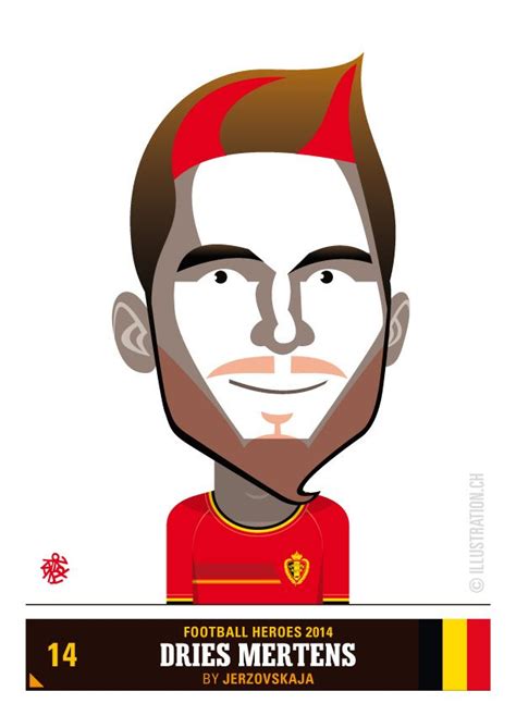 Dries Mertens Football Heroes 2014 Jerzovskaja Illustration Dries