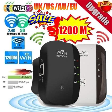 New 1200m Dual Band 2 4 5g Wireless N Wifi Repeater Ap Router Signal Booster Extender