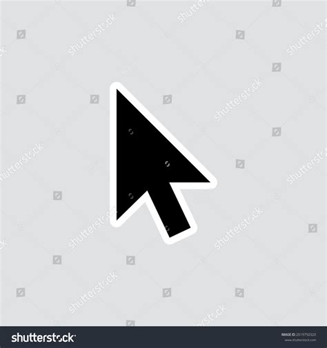 Black Computer Cursor Ui Element Pointer Stock Vector Royalty Free