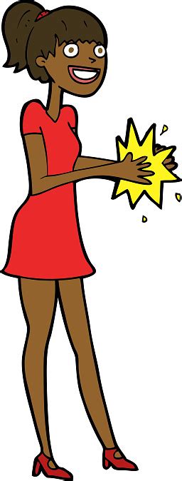 말풍선이 있는 여자 클래핑 시계바늘 낙서 드로잉에 대한 스톡 벡터 아트 및 기타 이미지 낙서 드로잉 등장인물 만화