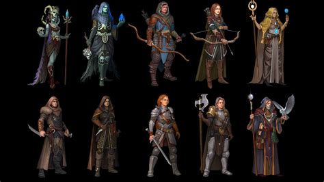 Artstation Fantasy Character Classes 02 Game Assets