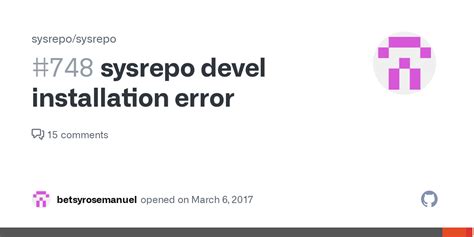 Sysrepo Devel Installation Error · Issue 748 · Sysreposysrepo · Github