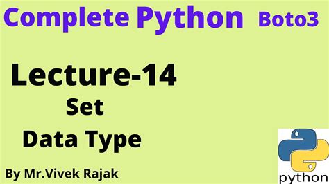 Lecture Fundamental Data Types Python Data Types Set Data Type YouTube