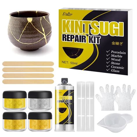 Kintsugi Repair Kit Gold Kintsugi Glue For Pottery And Porcelain