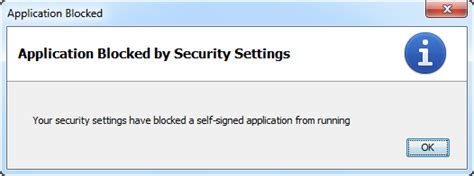 Fix Lỗi Application Blocked By Security Settings