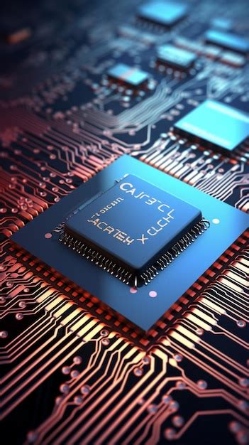 A Microchip On A Circuit Board Generative Ai Premium Ai Generated Image