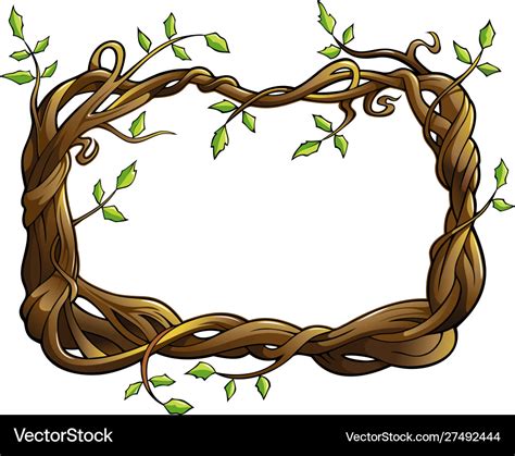 Tree Frame With Leaves Royalty Free Vector Image