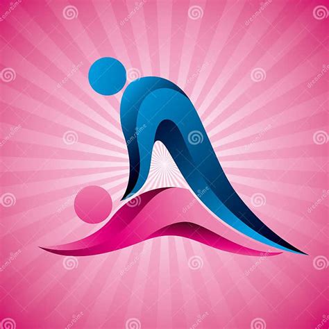 Kama Sutra On Abstract Pink Sunlight Background Sidekick Sex Pose Vector Illustration Symbol