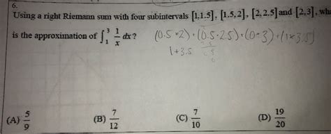 Solved Using A Right Riemann Sum With Four Subintervals