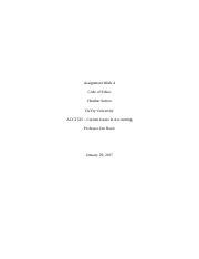 Assignment Week 4 Code Of Ethics Assignment Week 4 Code Of Ethics Heather Sutton DeVry