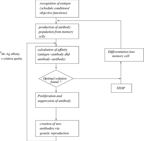 9 Immune Algorithm For Production Scheduling Download Scientific Diagram