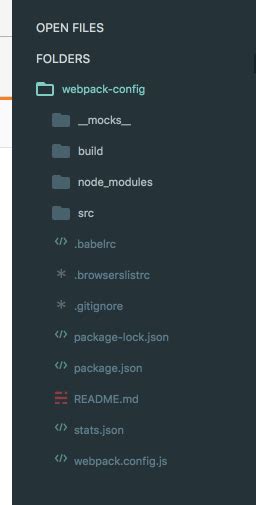 git how to reuse webpack configuration babelrc and other