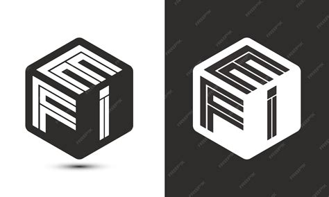 Premium Vector Efi Letter Logo Design With Illustrator Cube Logo