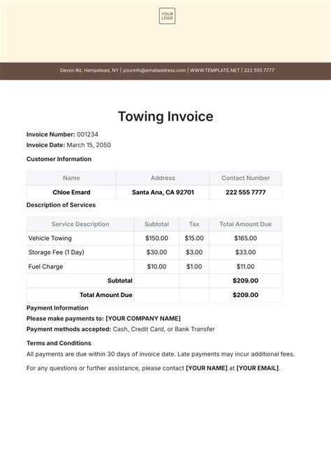 Free Car Invoice Templates Editable And Printable